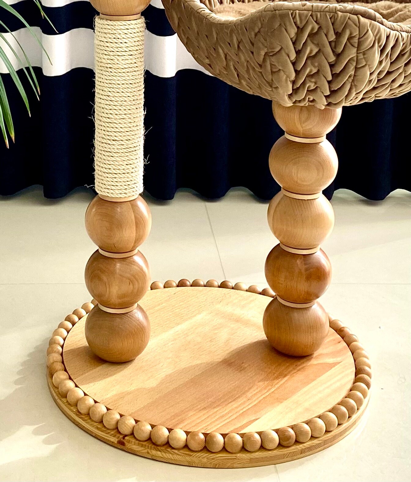 Natural Wood Cat Tree, Cat Tower, Cat Climbing Tree,scratching Cat Tree ...