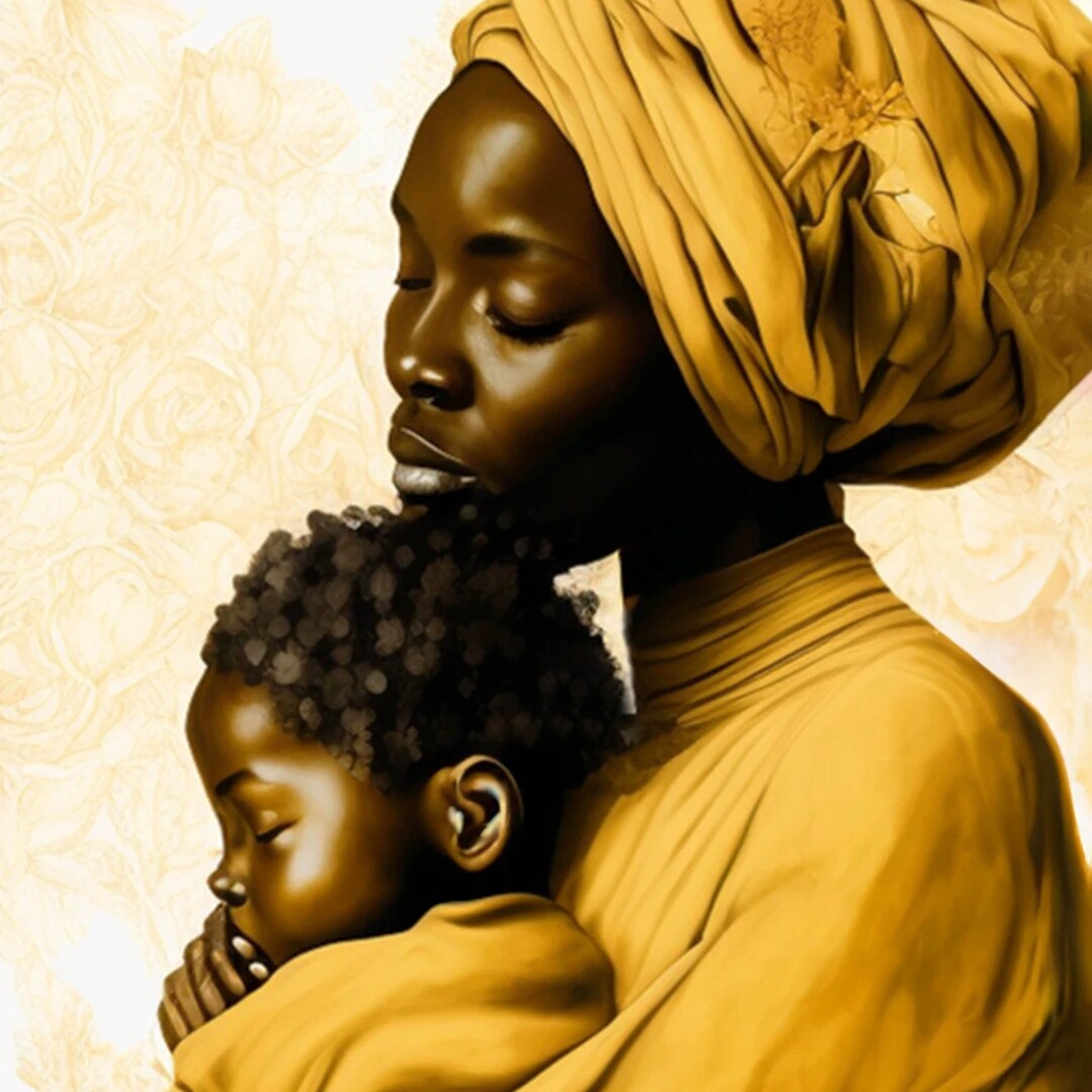 Maternal Love - Mother With Baby - Printable Digital Art - Etsy