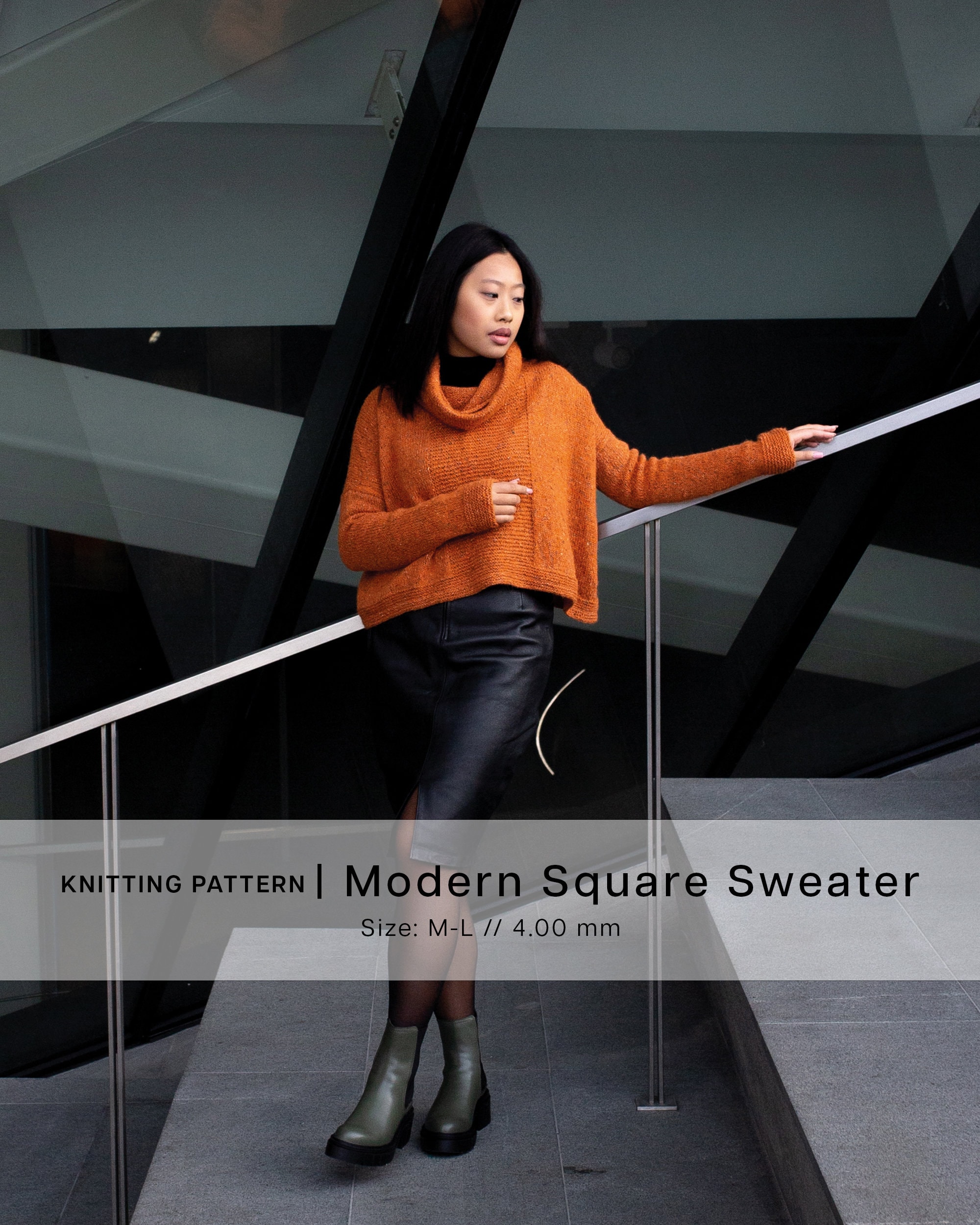 KNITTING PATTERN for Modern Square Sweater / Instant PDF Download ...