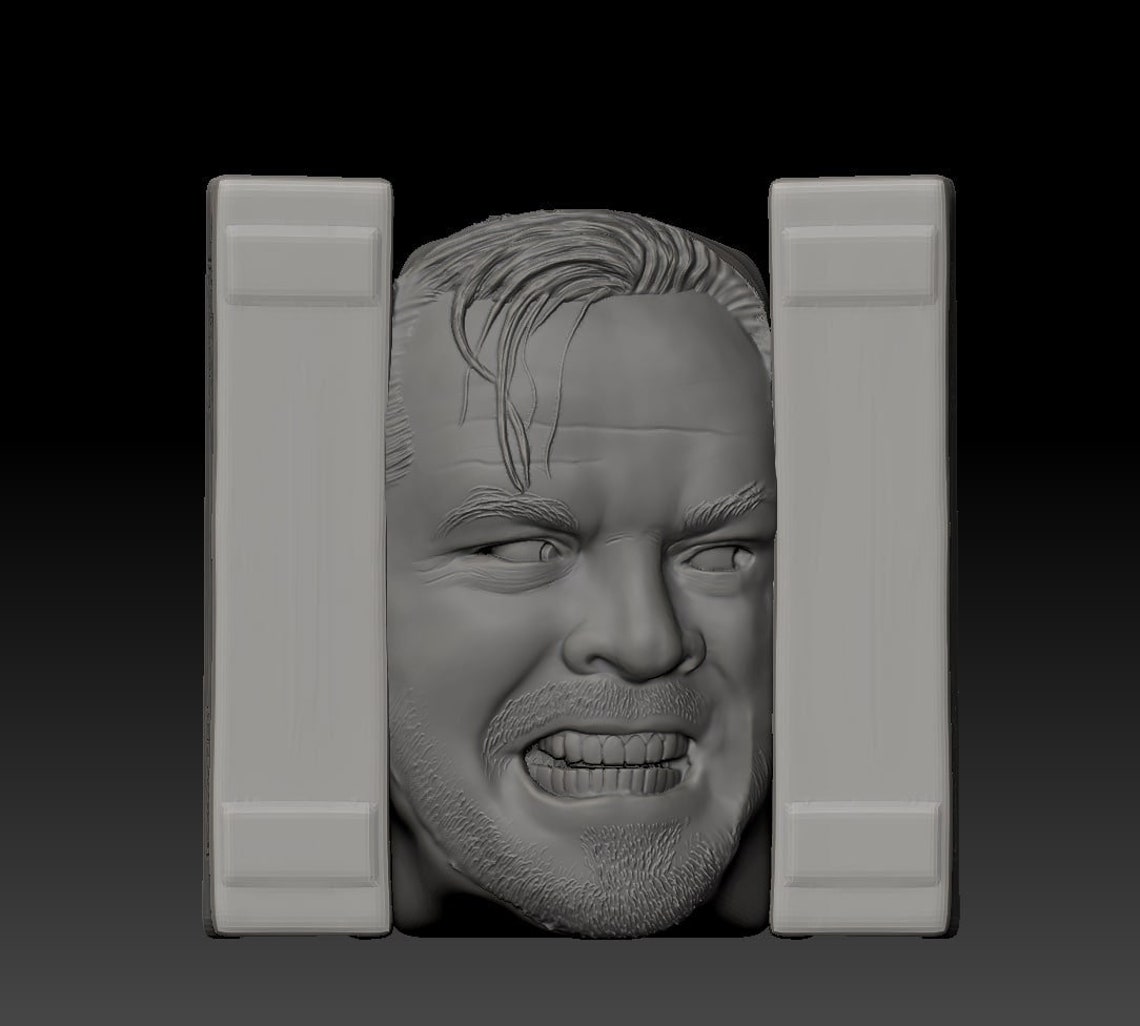 Jack Nicholson Stl, the Shining Stl, 3d Printer Stl Files, 3d Printing ...