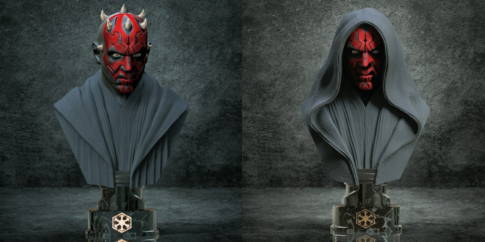 Darth Maul Bust Stl, Darth Maul 3d Figure, Star Wars Stl, 3d Printer ...