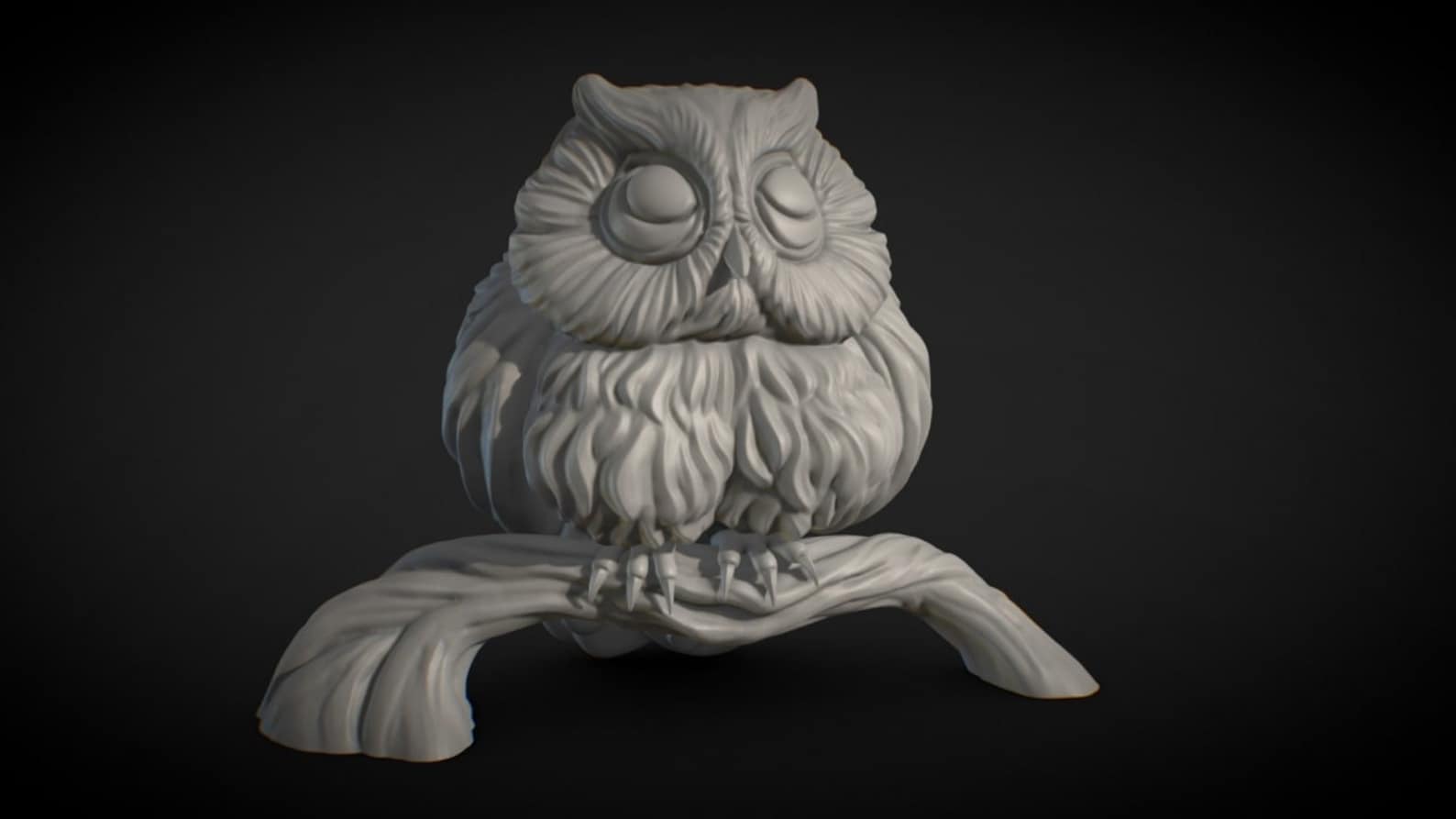 Owl Stl Cute Owl 3d Figure Animal Stl 3d Printer Stl Files - Etsy
