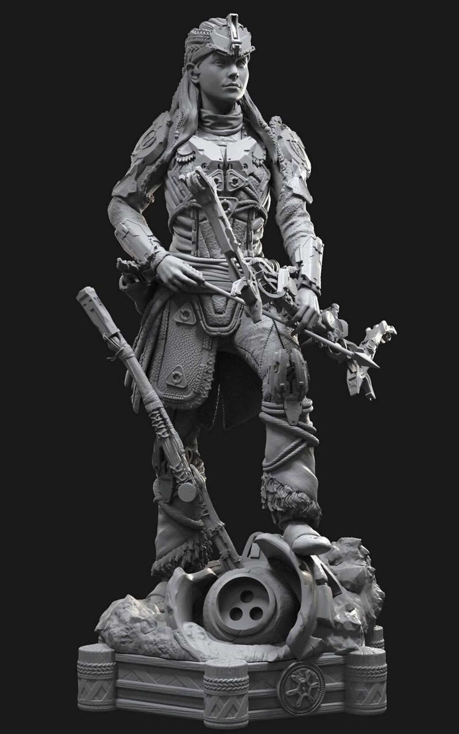 Aloy Stl, Aloy 3d Figure, Horizon Zero Stl, 3d Printer Stl Files, 3d ...