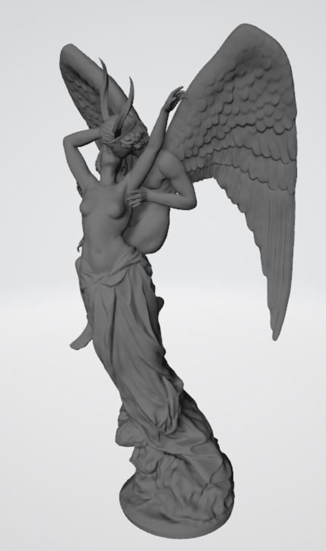 Angel and Devil Stl, Angel 3d Figure, Sfw Stl, 3d Printer Stl Files, 3d ...