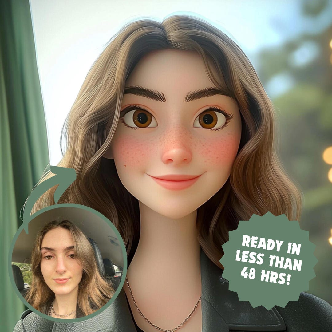 Custom Pixar Icon Illustration, Disney Personalized PFP, Customized ...