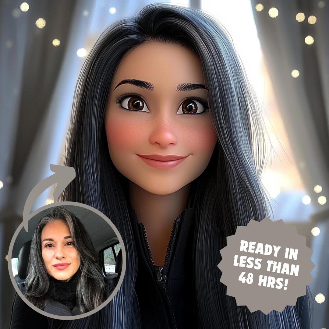 Custom Icon Pixar Illustration, Personalized PFP, Disney Customized ...