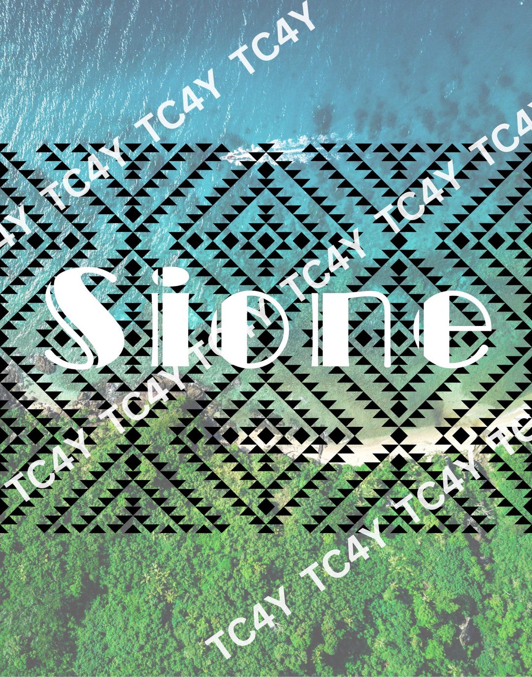 Sione Name Print, Tongan Gift, Personalized Polynesian Art (digital ...