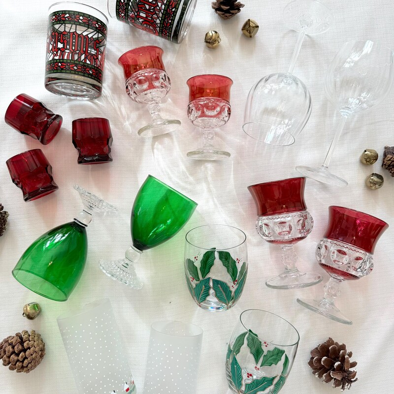 Christmas Glassware - Etsy