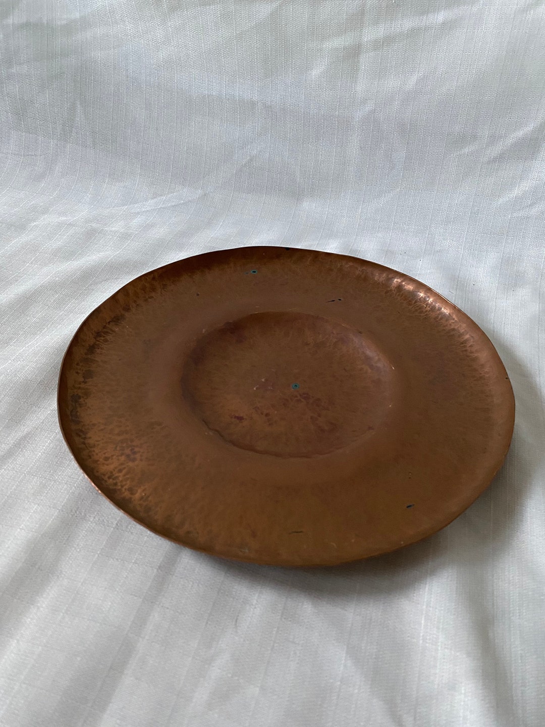 Vintage Hammered Copper Plate - Etsy