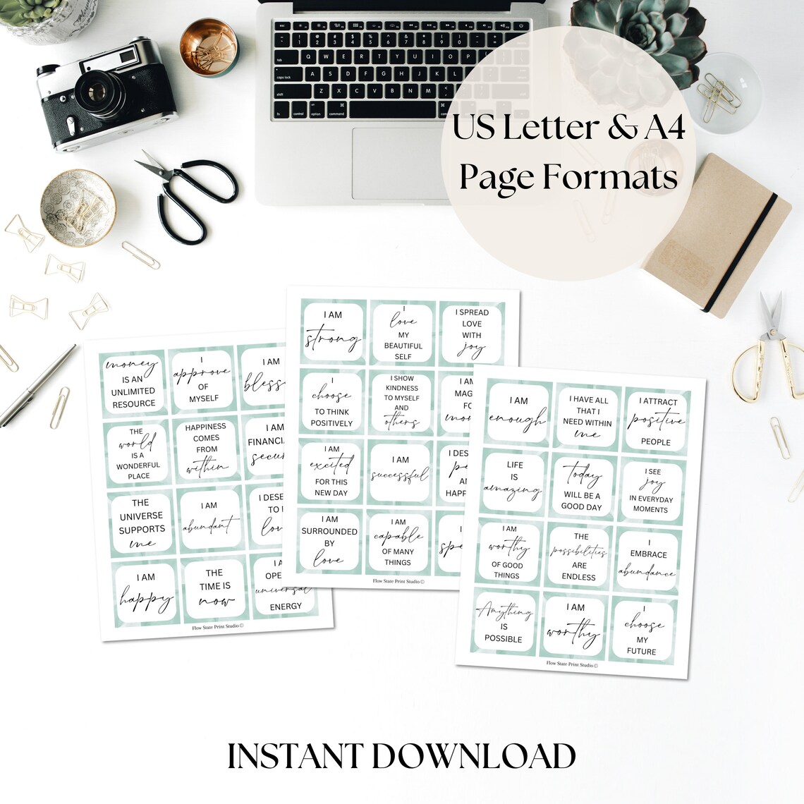 Vision Board Affirmation Cards Printable, Vision Board Printables ...