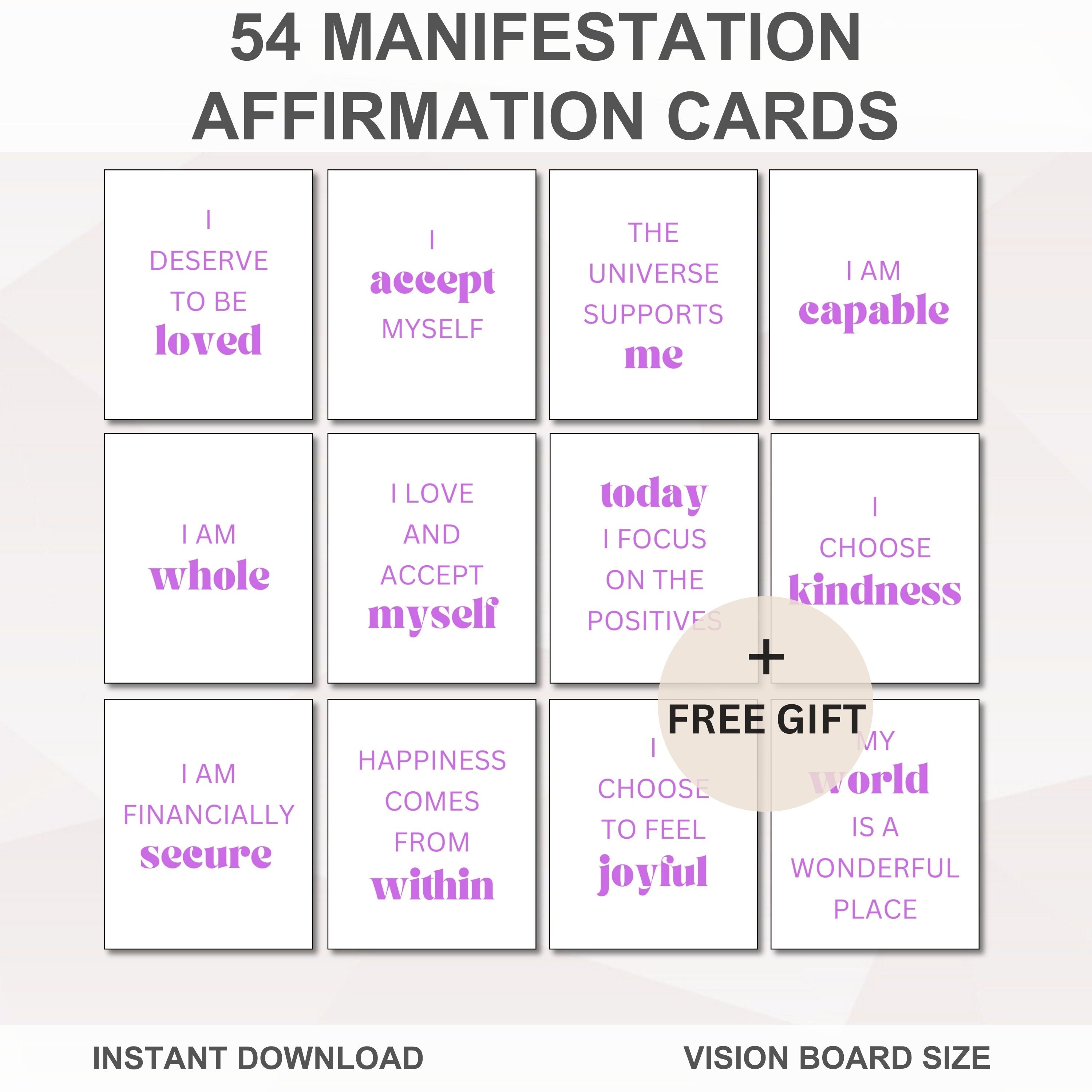 Vision Board, Affirmation Cards Printable, Vision Board Printables ...