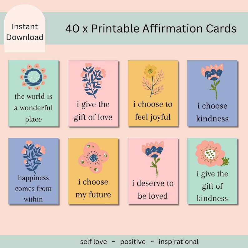 Affirmation Cards Printable Affirmation Cards Affirmation Station ...