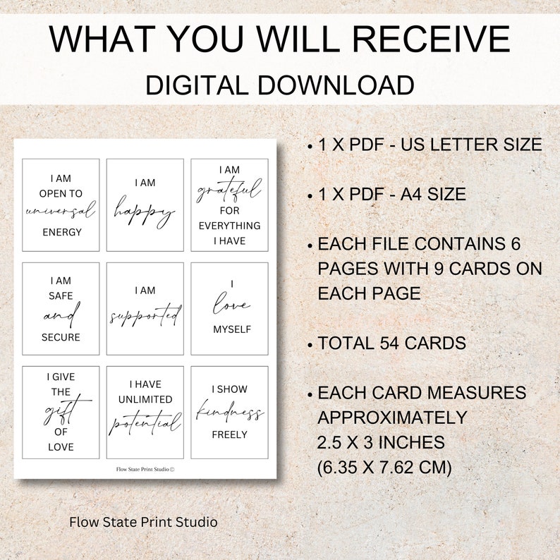 Vision Board Affirmation Cards Printable Vision Board Printables