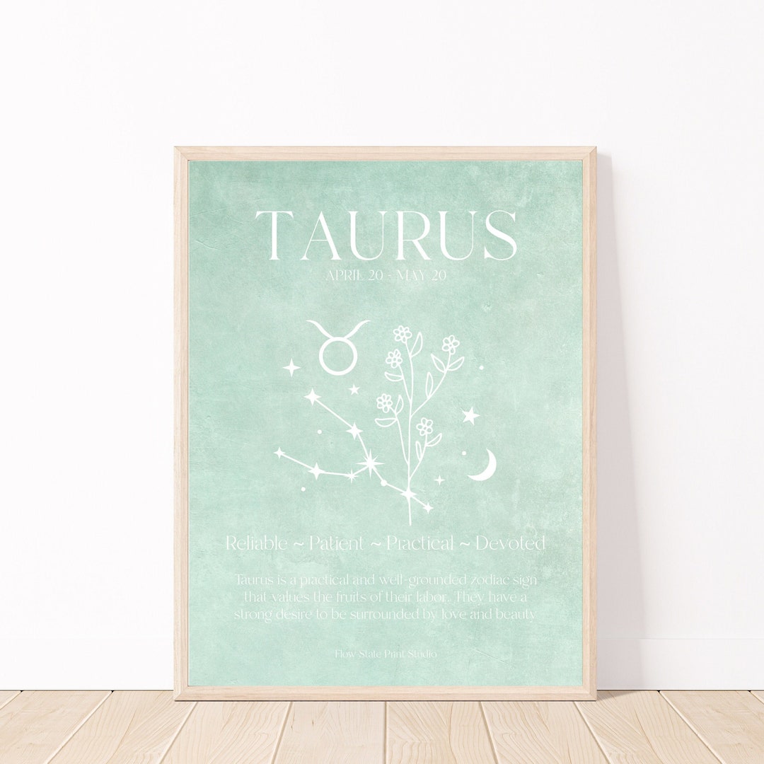 TAURUS Poster Aura Poster Taurus Print Zodiac Artwork - Etsy