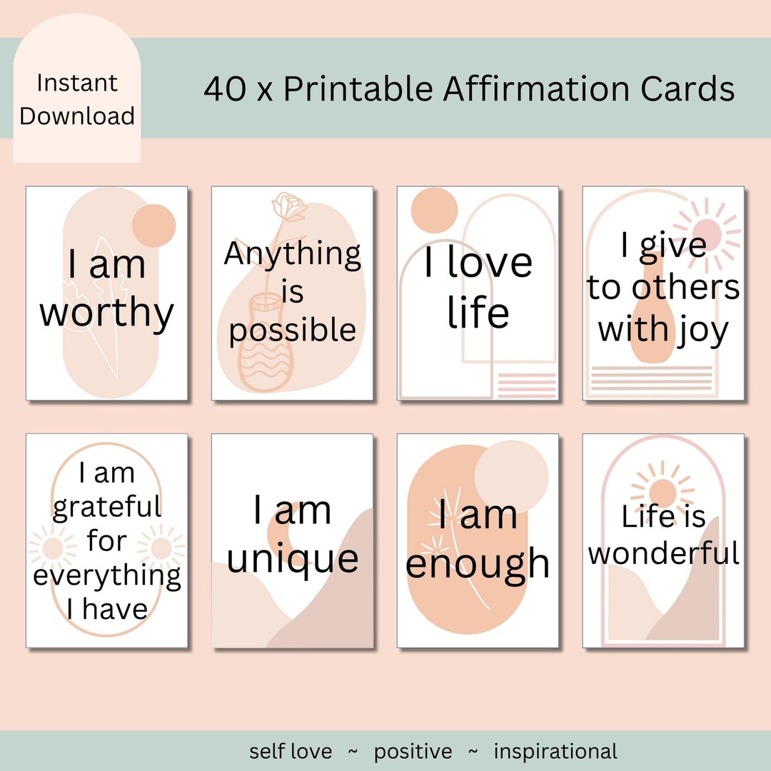 Affirmation Cards Printable printable Affirmation Cards positive ...