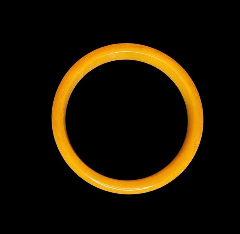 Vintage 1940s BAKELITE Egg Yolk Yellow Marbled Bangle - Etsy