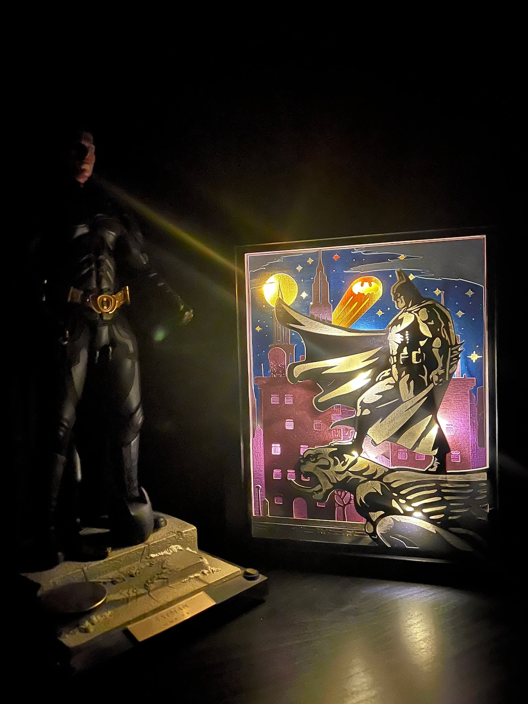Batman the Dark Knight Lightbox Original Gift Fan DC - Etsy