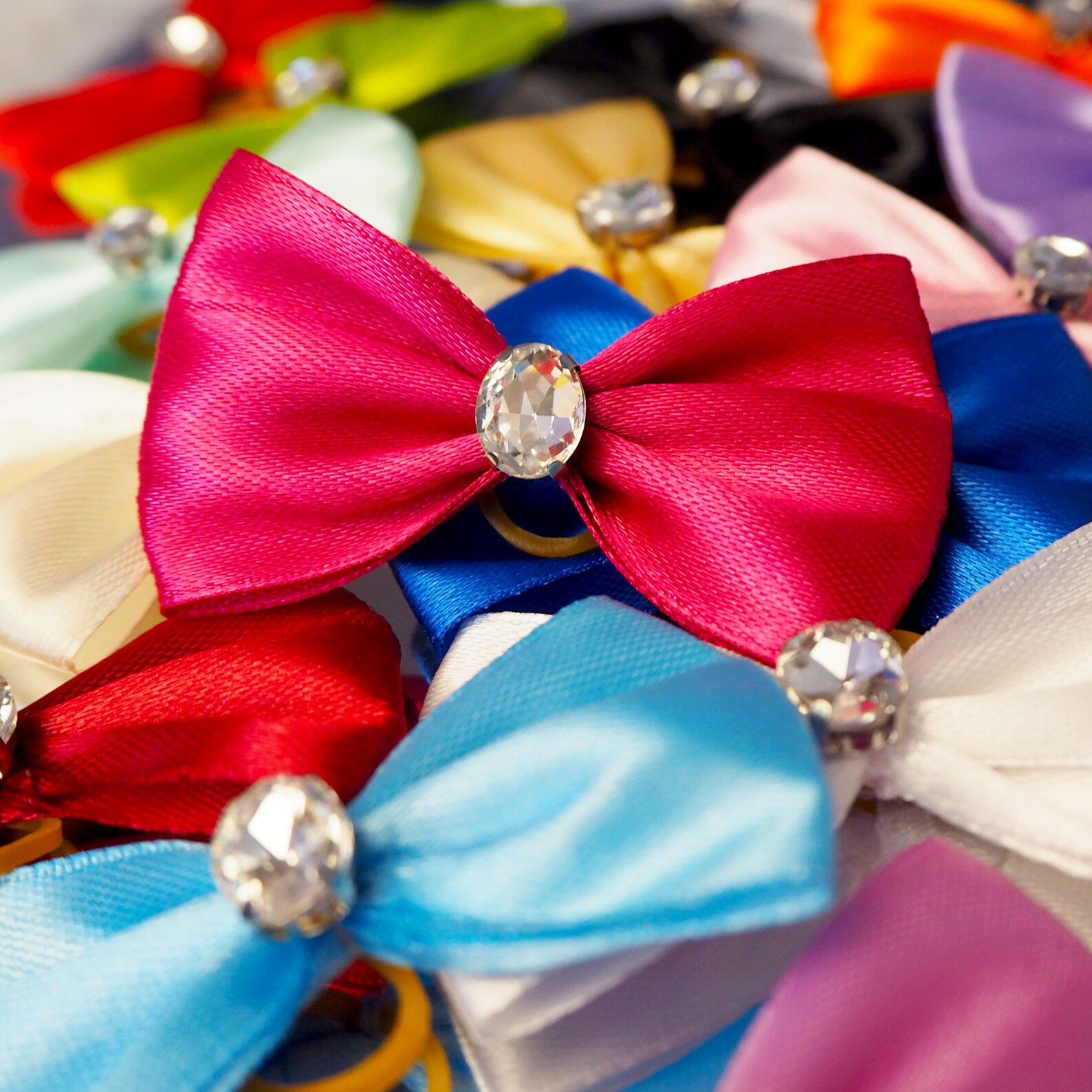 Elegant Bows for Dogs, Cute Bows for a Pet, 20 Colors, Ribbon Bows ...