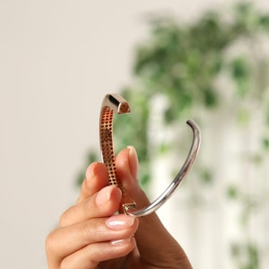 Dainty 14k Gold Two Color Lock Handcuff Bracelet Rose & White - Etsy