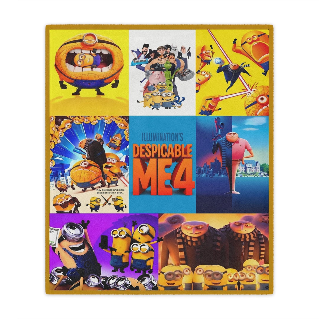 Despicable Me 4 Movie Theme Art Microfiber Blanket 3 Sizes Despicable ...