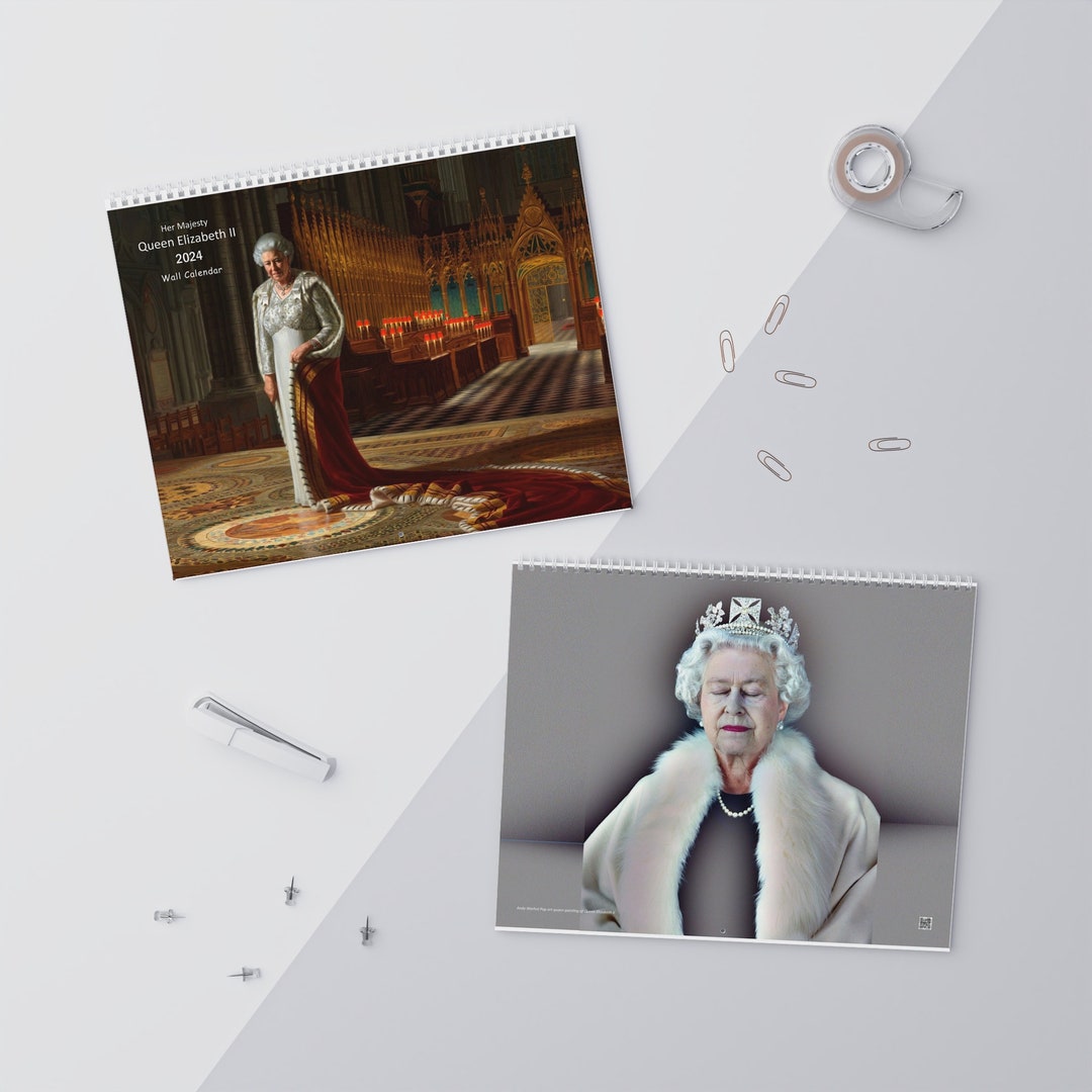 Tribute Wall Calendar 2024 to Her Majesty-queen Elizabeth II selected ...
