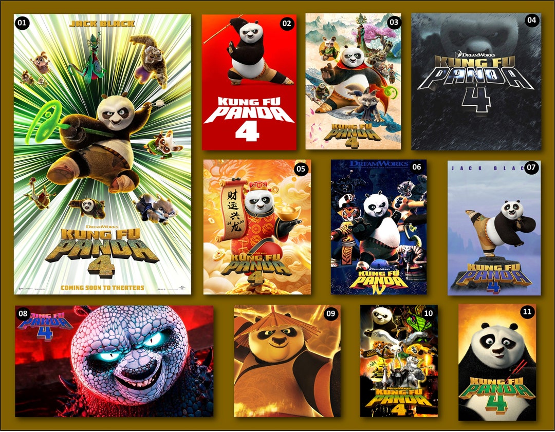 Kung Fu Panda 4 Cartel de película 2024 y archivo de descarga digital de calidad Po y los ...
