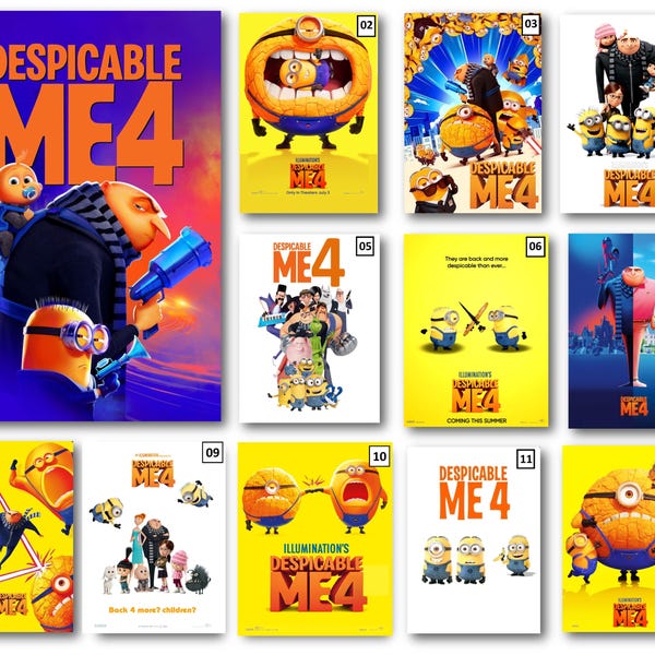Despicable Me 4 Movie Poster - Etsy