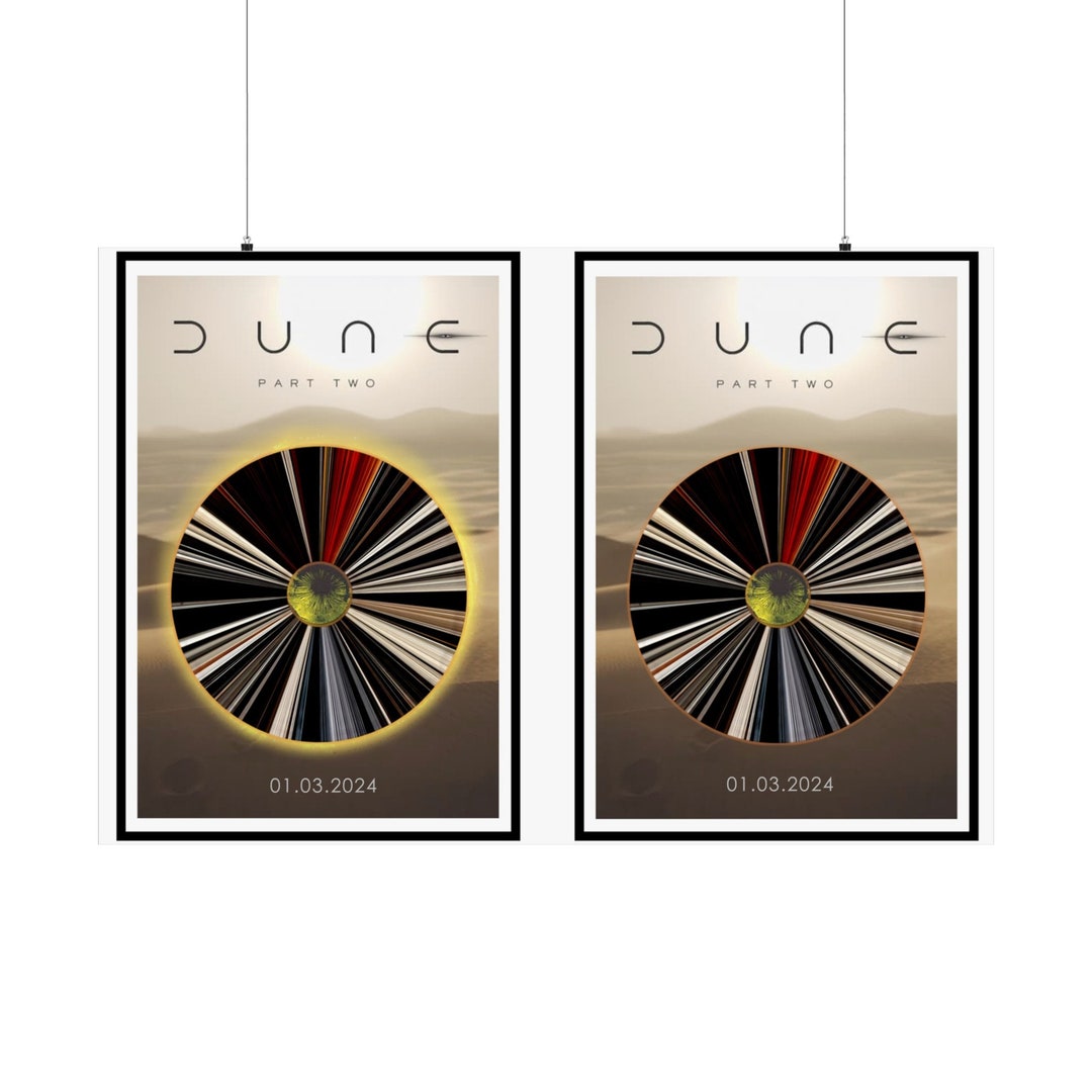 Dune 2 Disk Shape Barcode Movie Colour Palette Frame by Frame Wall Art ...