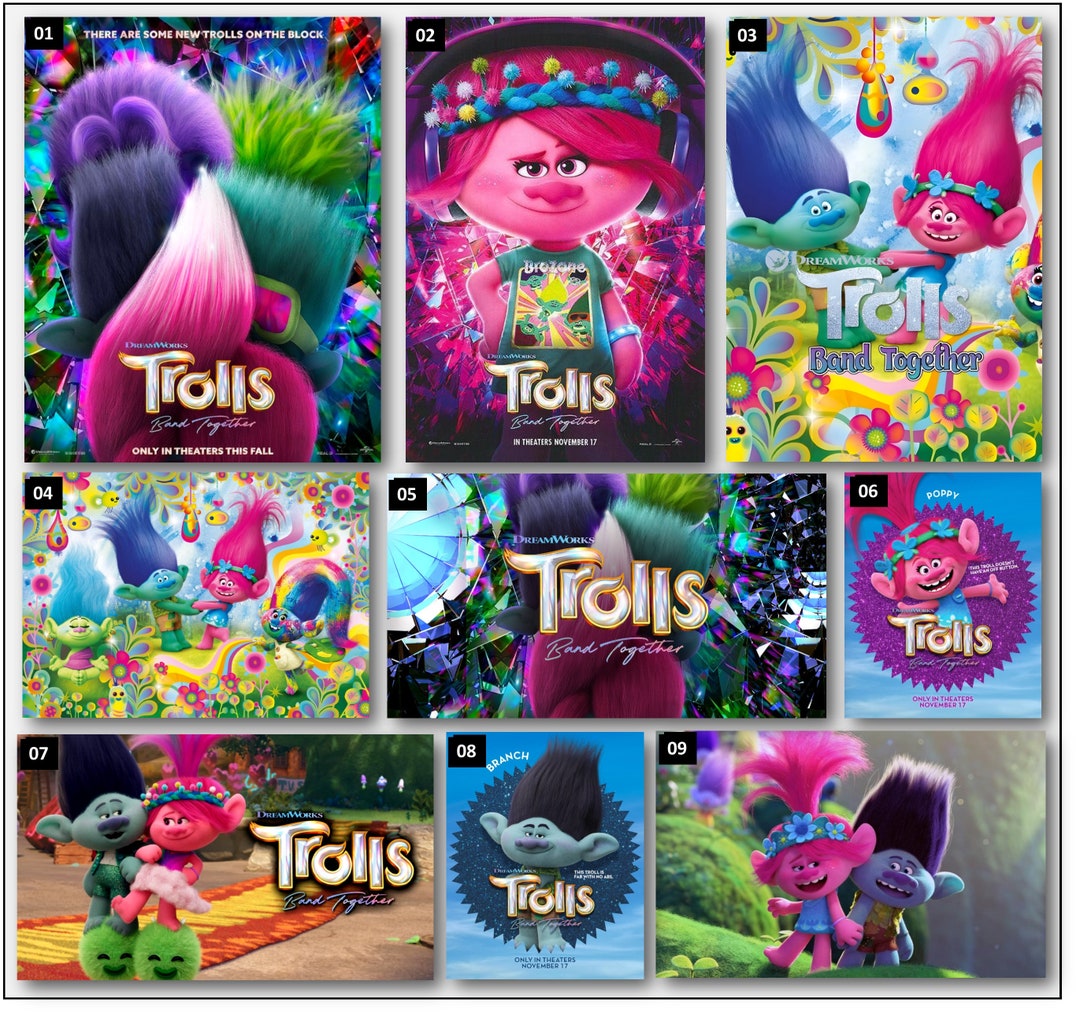 Trolls 3 Trolls Band Together 2023 Movie Posters and Digital Download ...