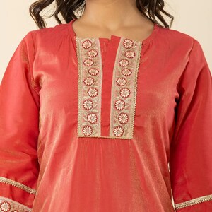 Silk Kurta Sharara Set With Embroidery, Pakistani Women Wedding Dress ...