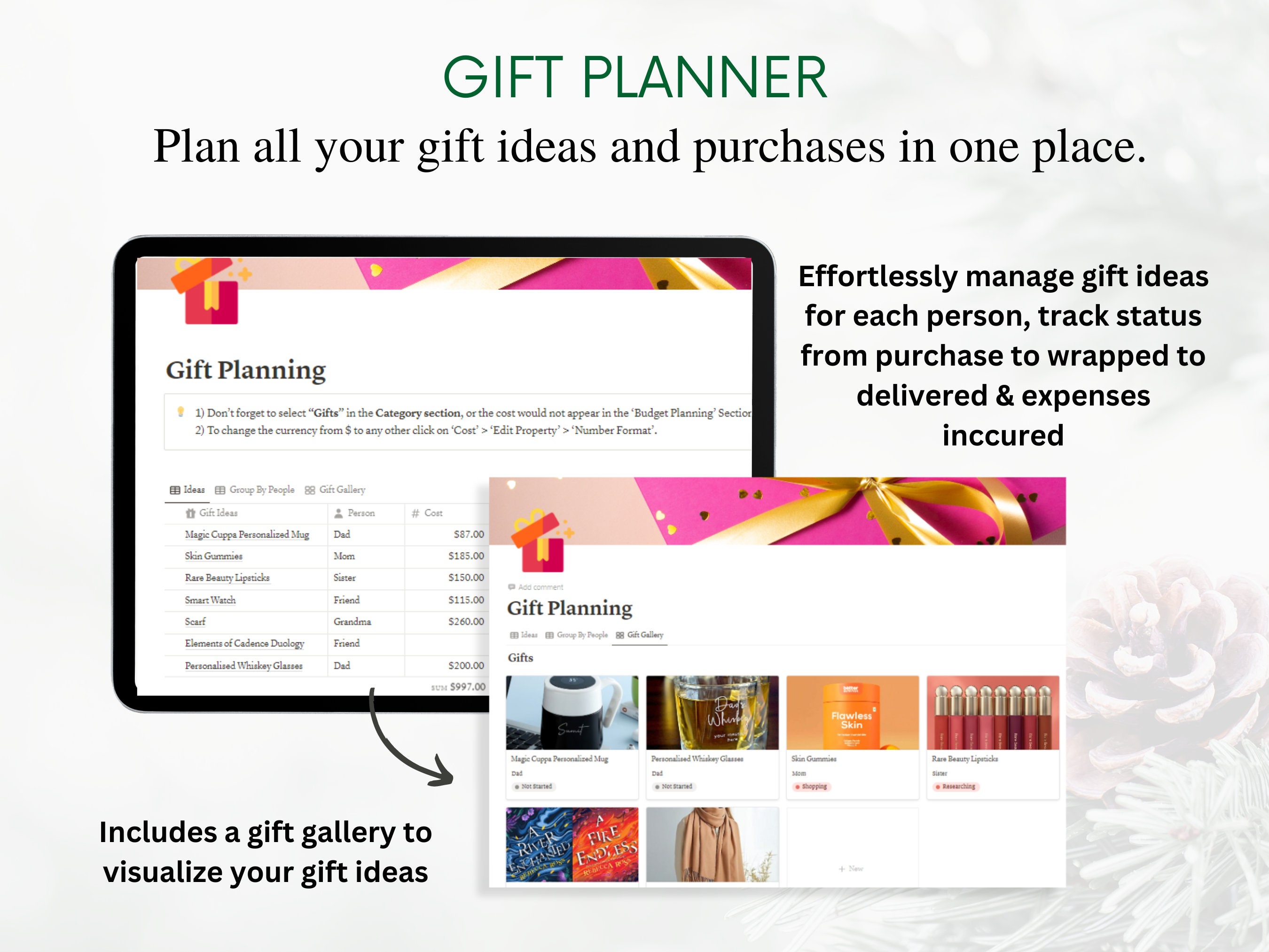 Notion Template Christmas Planner Holiday Guest List Tracker To-do List ...