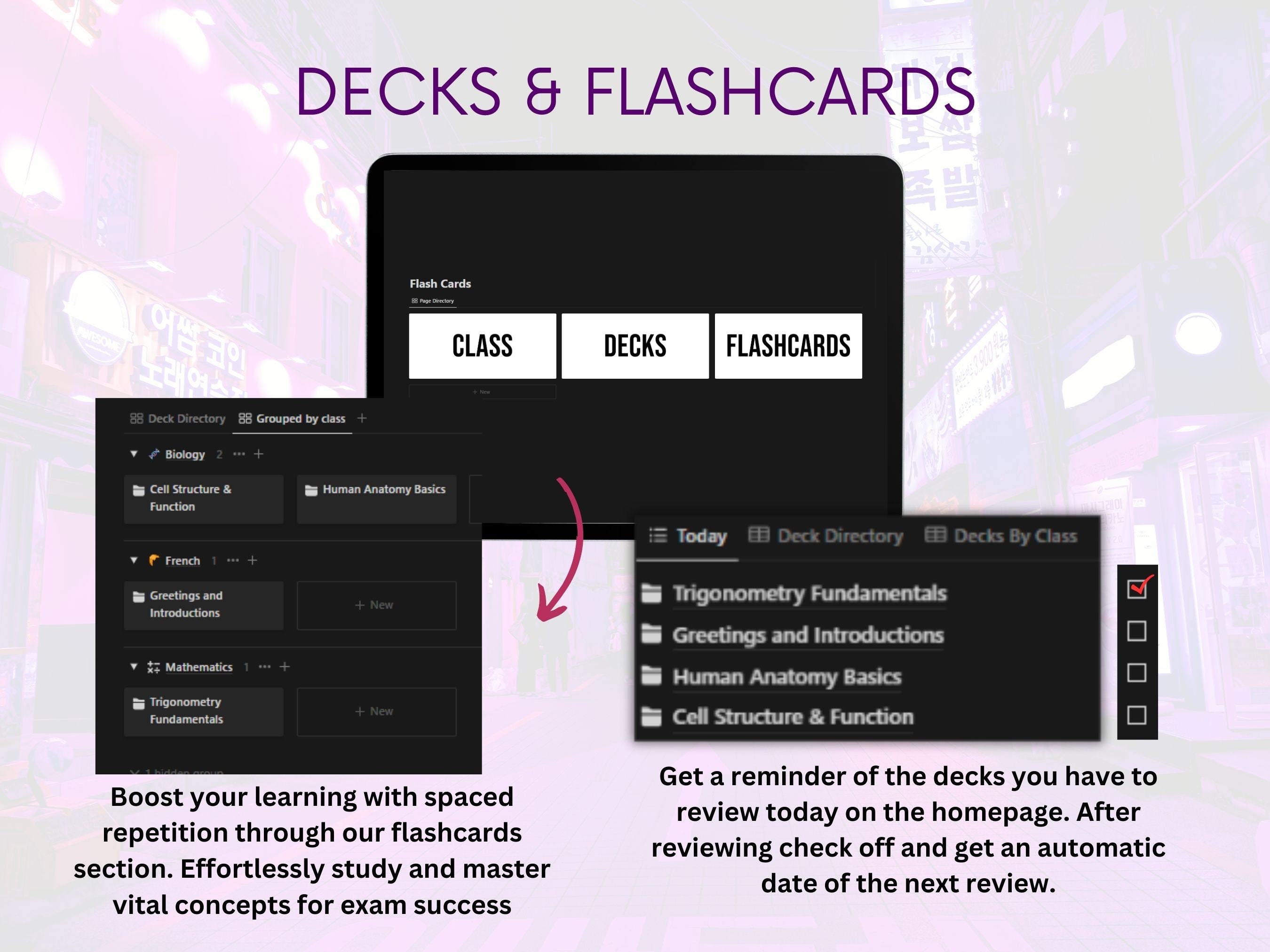 Notion Template Students Notion Dashboard Aesthetic Academic Planner ...