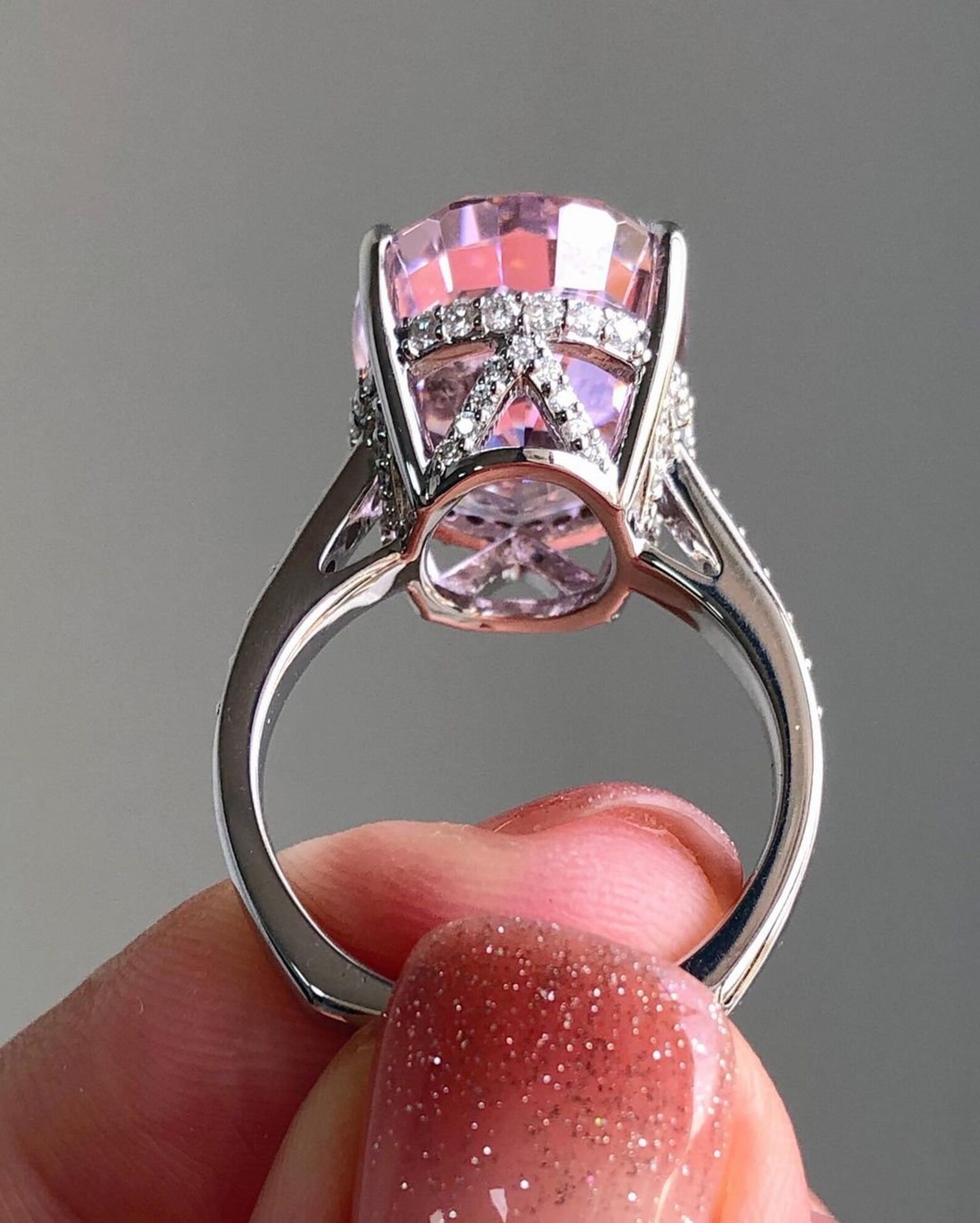 VVS Moissanite Diamond Ring 6.00 Ct Pink Moissanite Diamond - Etsy