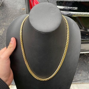 Solid Gold Cuban Chain, Handmade Miami Cuban Link Chain, Solid 925 ...