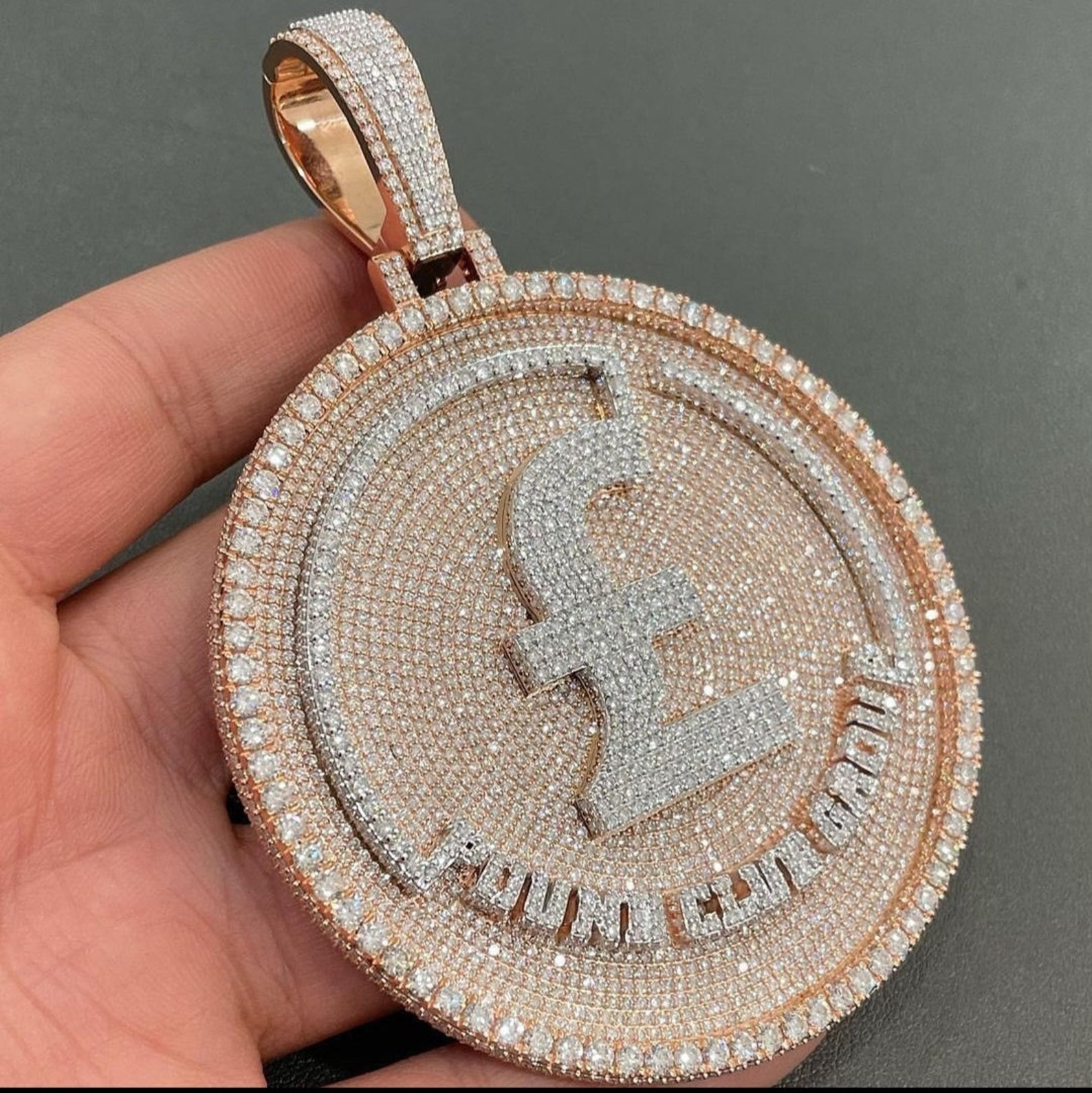 GRA Certified VVS Moissanite Diamond Hip Hop Pendent, Bust Down Rapper ...