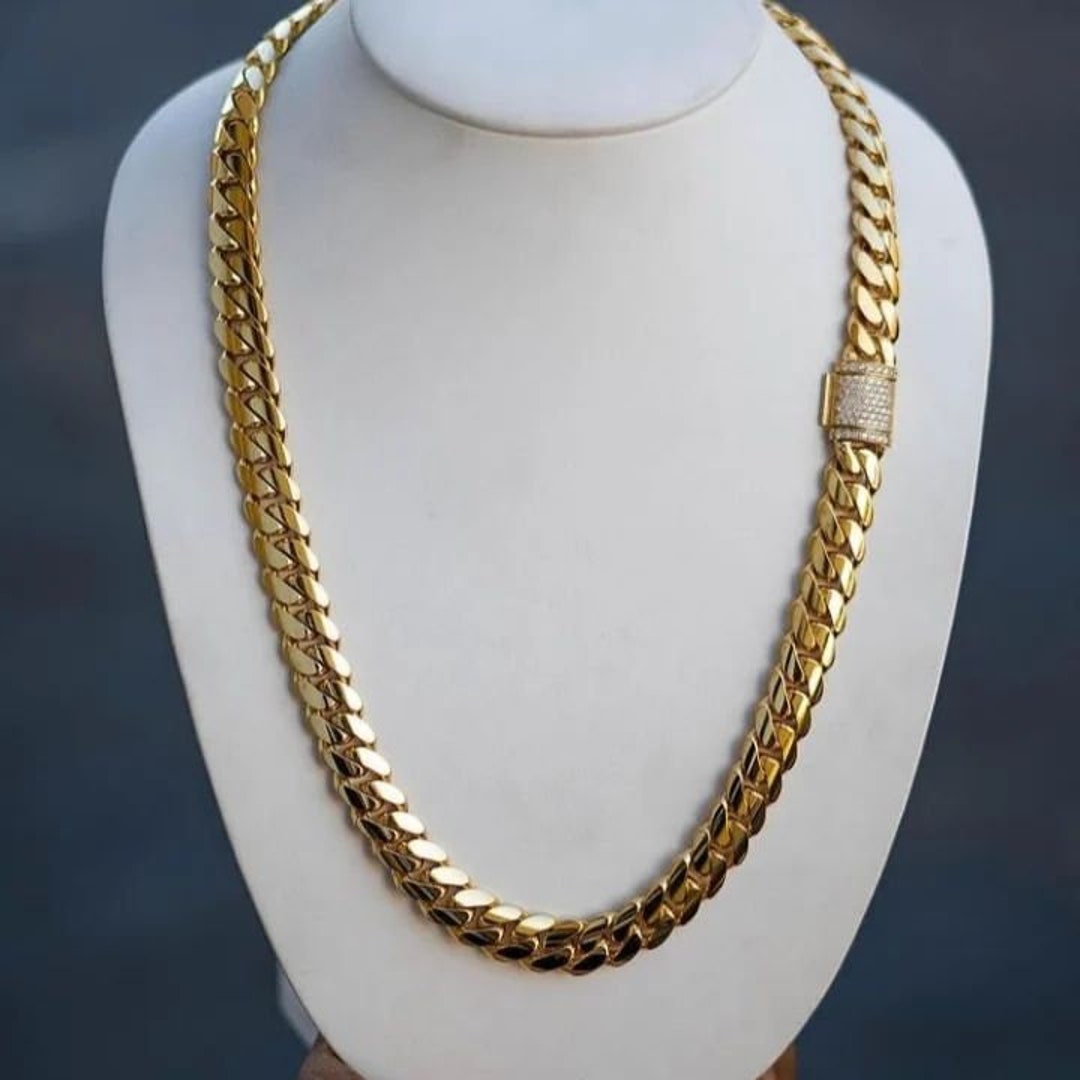 GRA Certified Moissanite Diamond Cuban Chain, Iced Out Cuban Chain, Hip ...