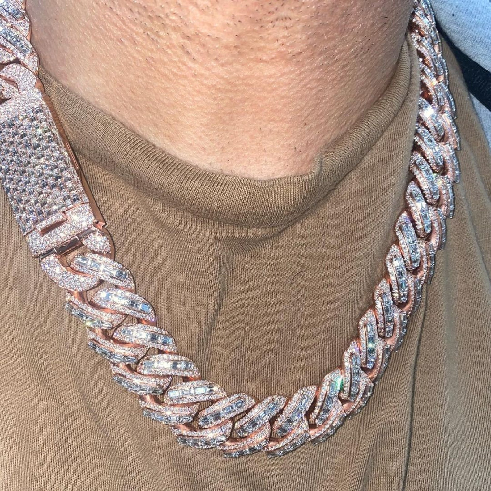 VVS Moissanite Diamond Cuban Chain: Sterling Silver Hip Hop Jewelry - Etsy