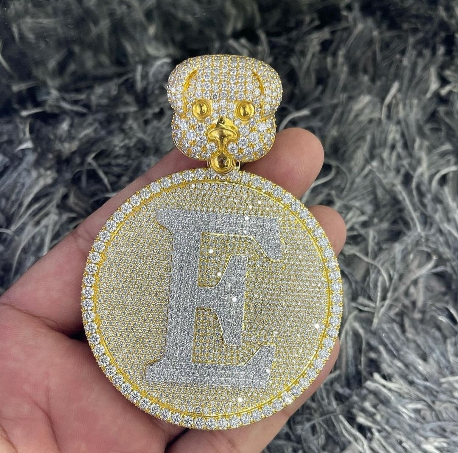 GRA Certified VVS Moissanite Diamond Hip Hop Pendent, Bust Down Rapper ...