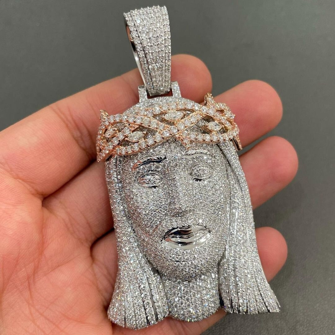 GRA Certified Moissanite Diamond Hip Hop Pendent, Bust Down Rapper ...