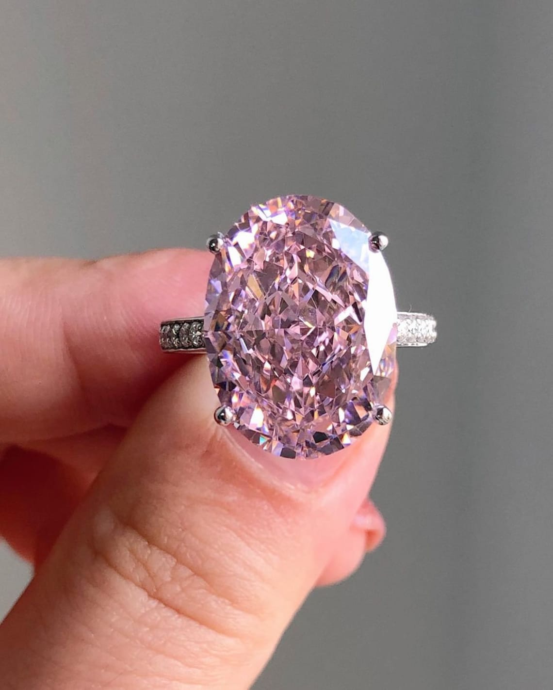 VVS Moissanite Diamond Ring 6.00 Ct Pink Moissanite Diamond - Etsy
