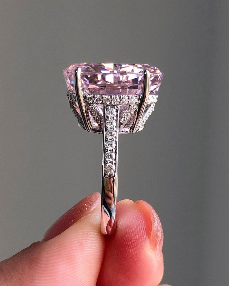 VVS Moissanite Diamond Ring 6.00 Ct Pink Moissanite Diamond - Etsy