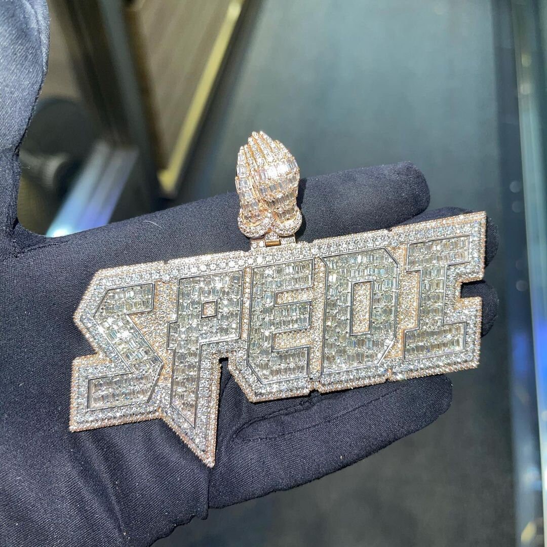 GRA Certified VVS Moissanite Diamond Hip Hop Pendent, Custom Rapper ...