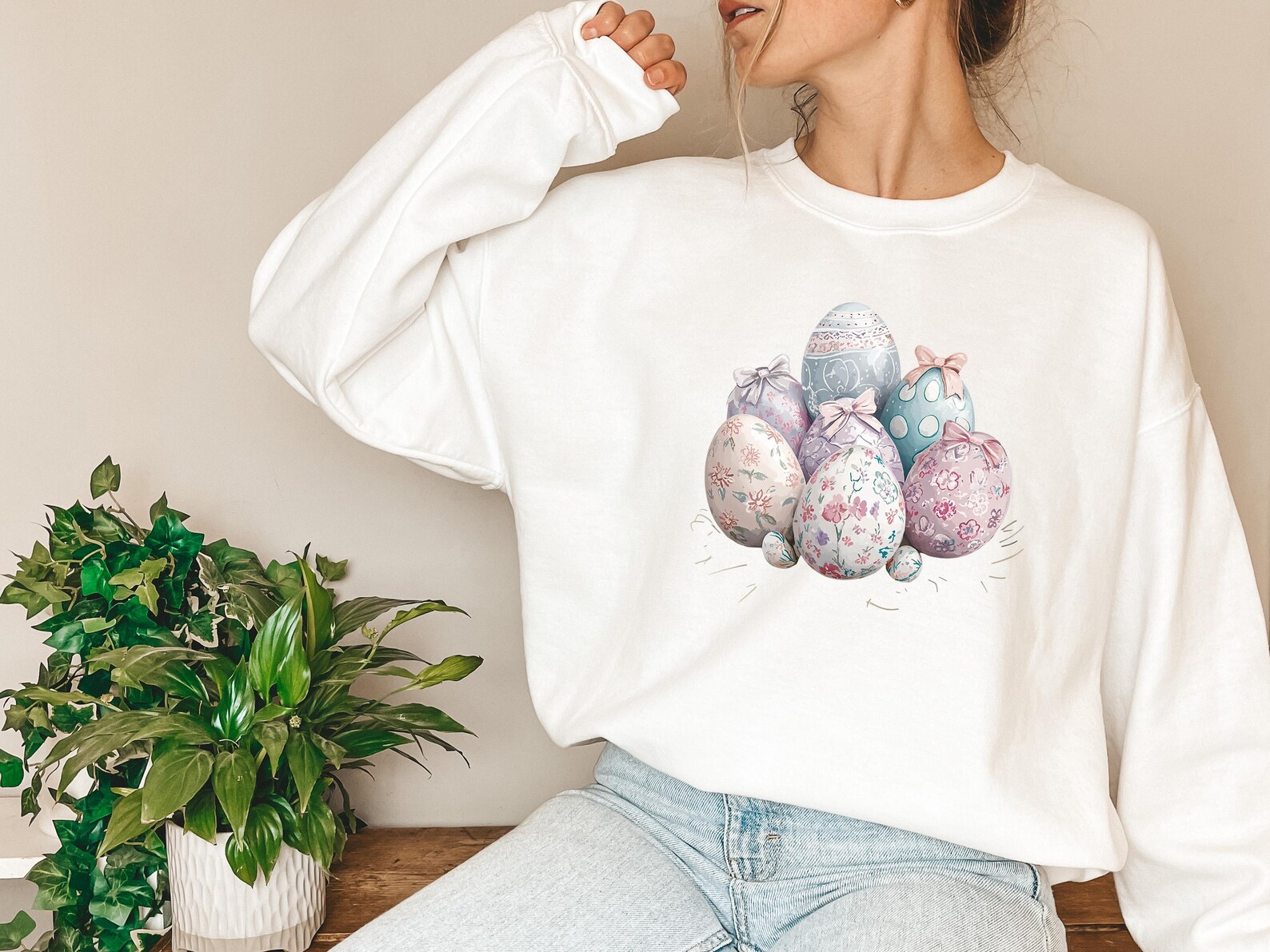 Floral Easter Egg Clipart, Watercolor Easter Egg Clipart, Gold Easter ...