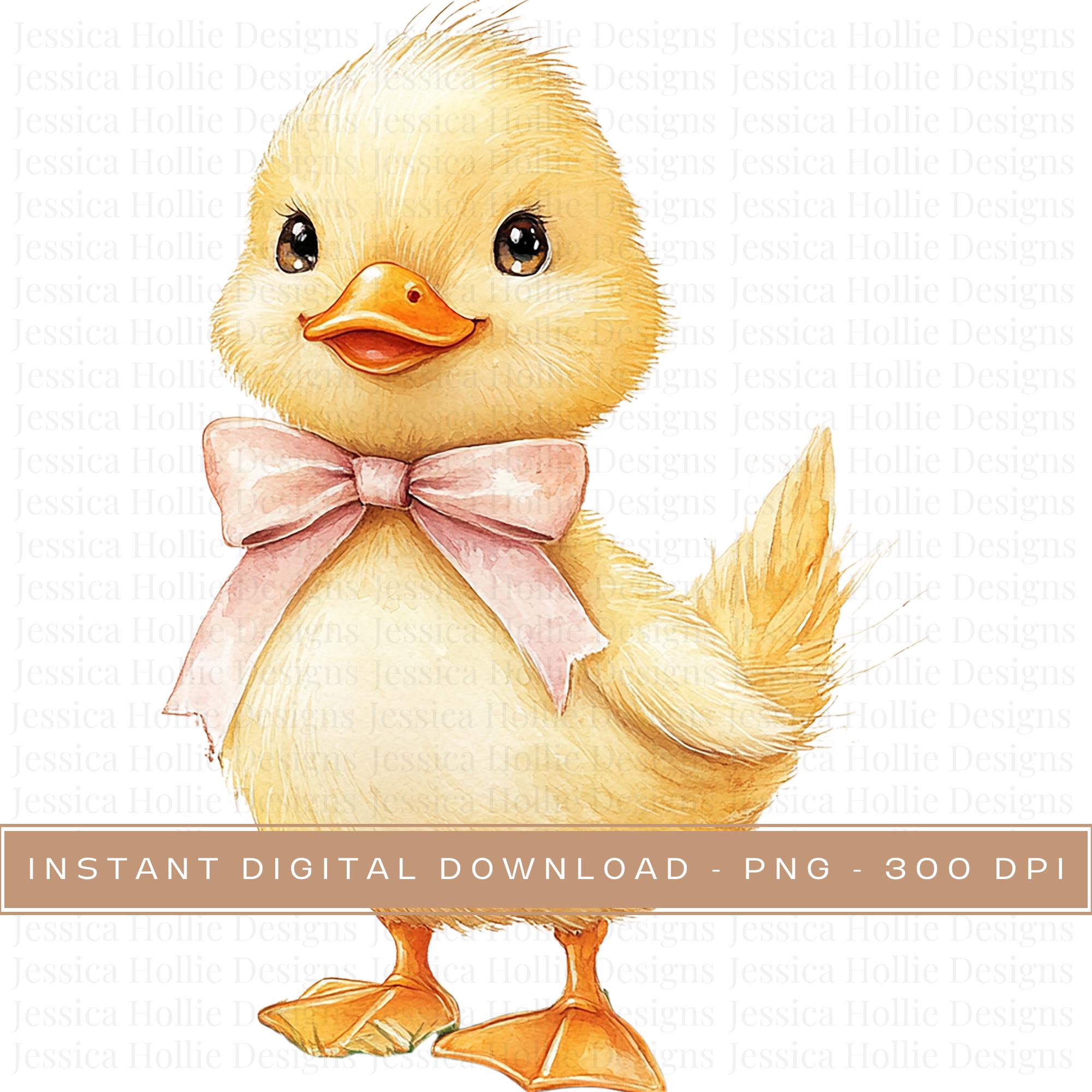 Watercolor Duckling Clipart Png Bundle, Duckling PNG, Duckling Digital ...