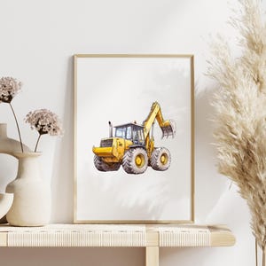 Watercolour Digger Construction Png, Construction Vehicles Png, Clipart ...