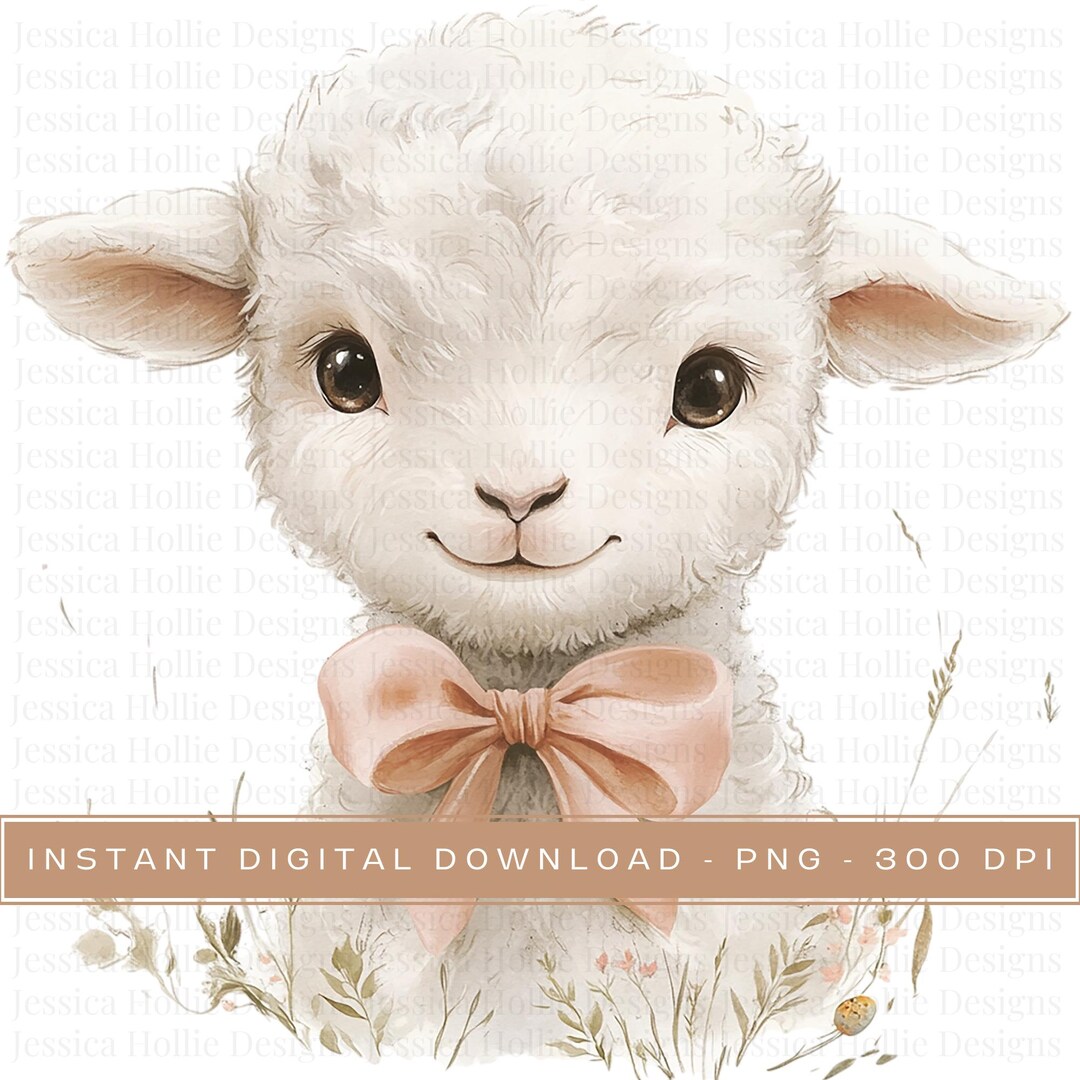 Baby Lamb Easter Png, Lamb Png File, Cute Lamb, Watercolour Lamb, Lamb ...