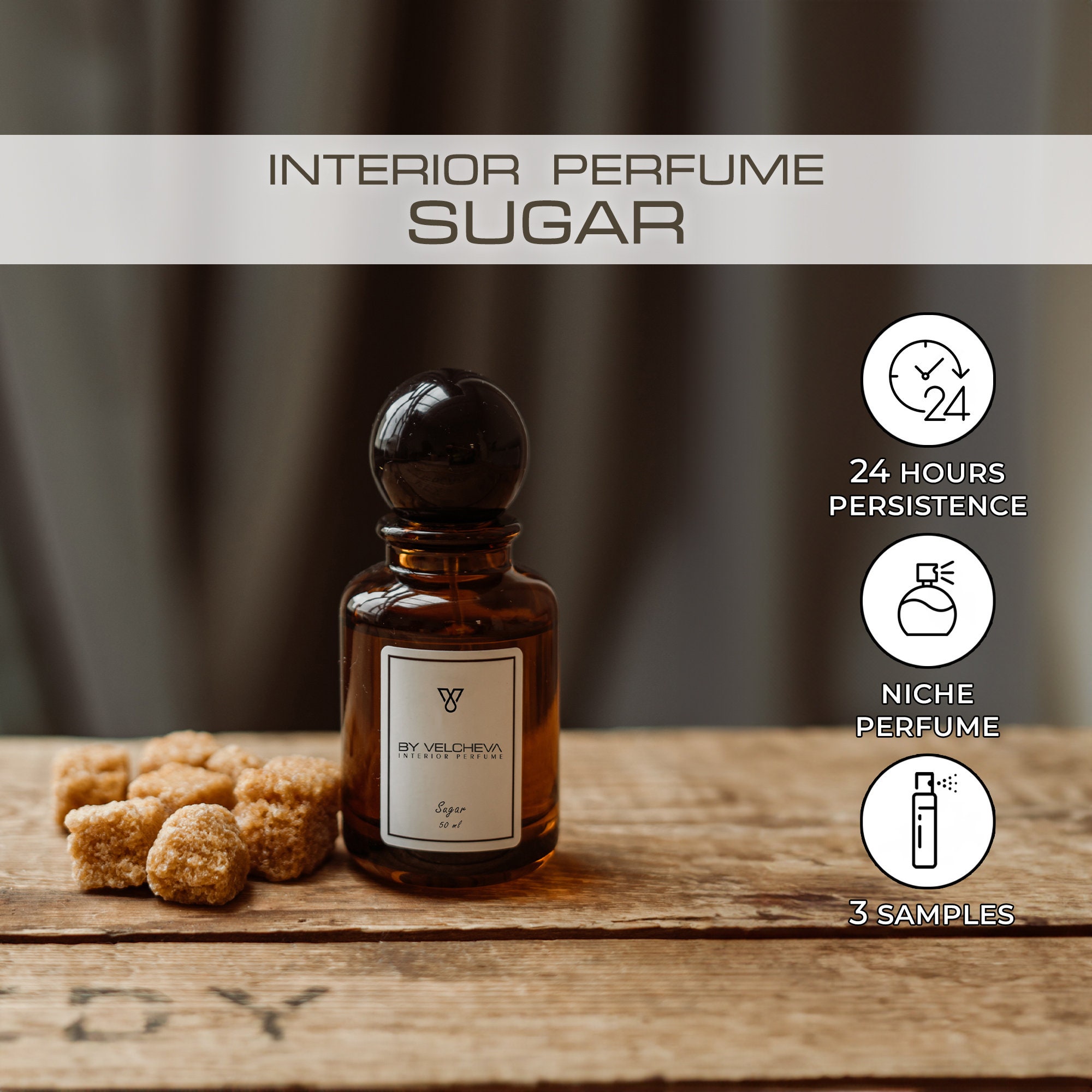 Saffron Brown Sugar Amber Wood Interior Perfume SUGAR - Etsy