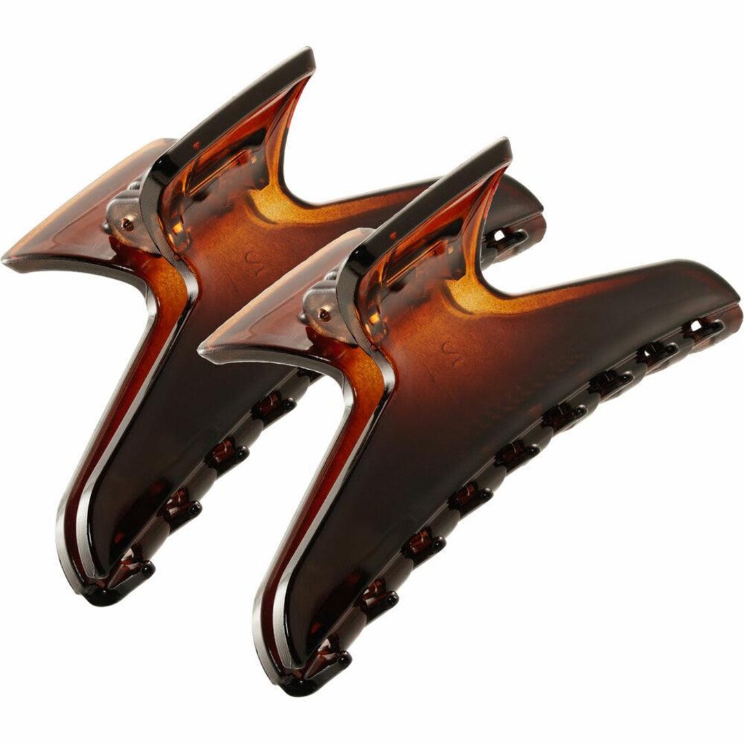 Narrow Medium Hair Claws pair Made in France Tortoiseshell brown Fine ...