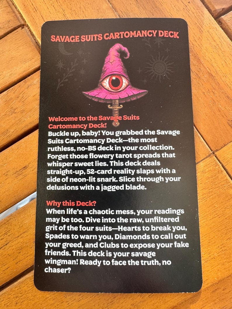 Savage Suits Cartomancy Deck - Etsy