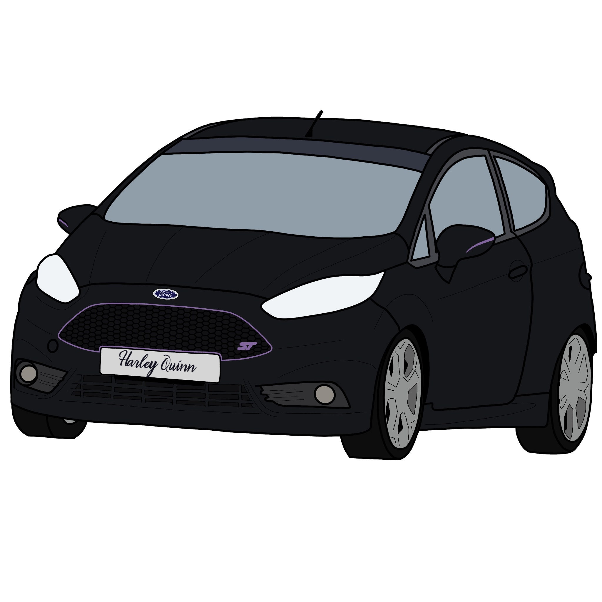 Custom Car Drawing/cartoon - Etsy